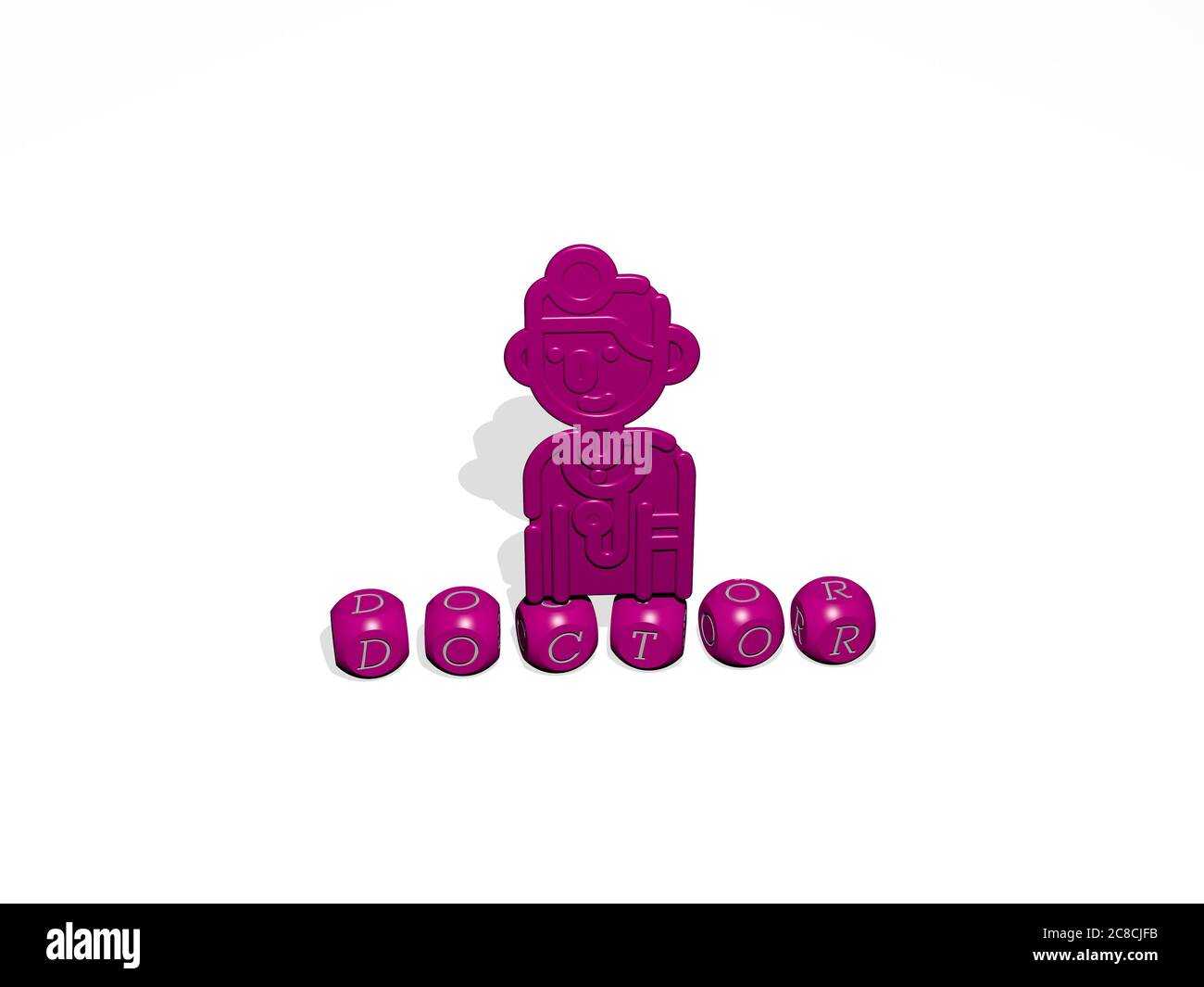 3D graphical image of doctor vertically along with text built by ...