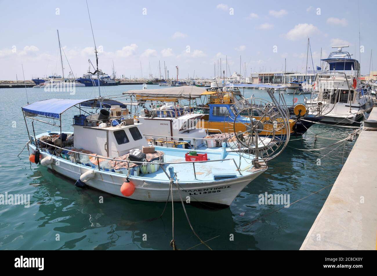 fishing boats in the old port of Limassol, Cyprus Stock Photo - Alamy