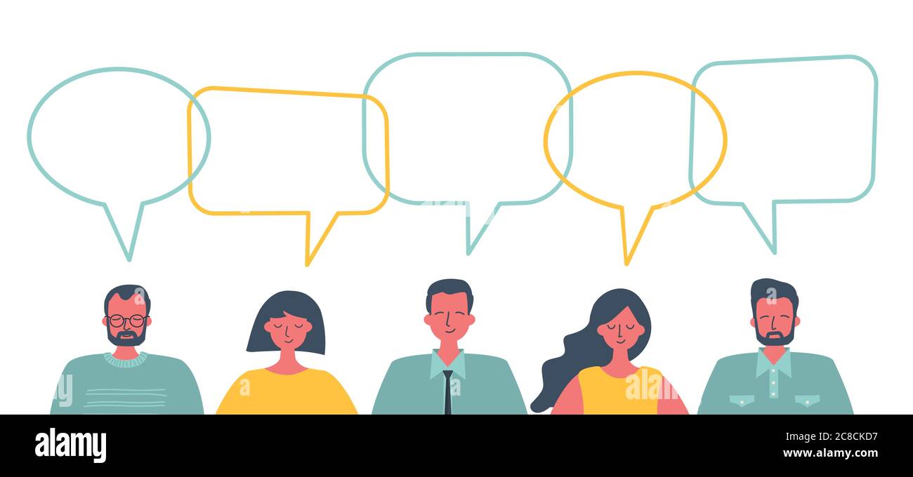 Community of people. Communication of young men and young women. People ...