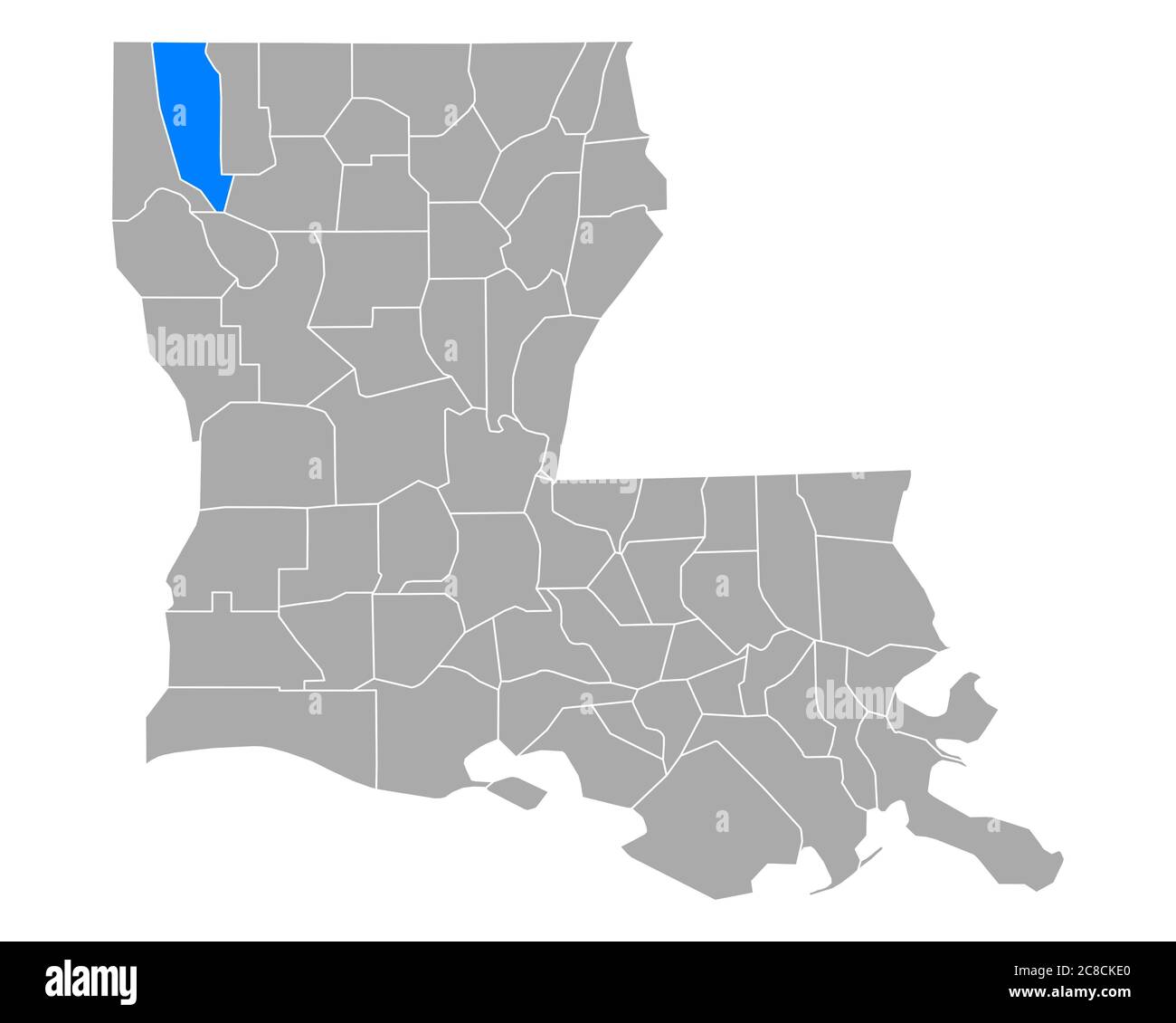 Map of Bossier in Louisiana Stock Photo - Alamy