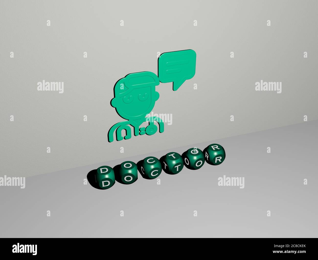 3D graphical image of DOCTOR vertically along with text built by ...