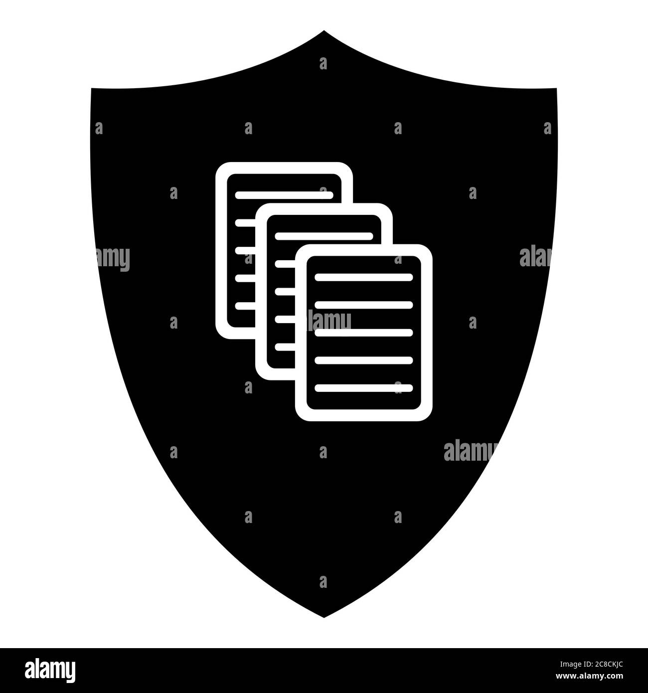 Document and shield Stock Photo - Alamy