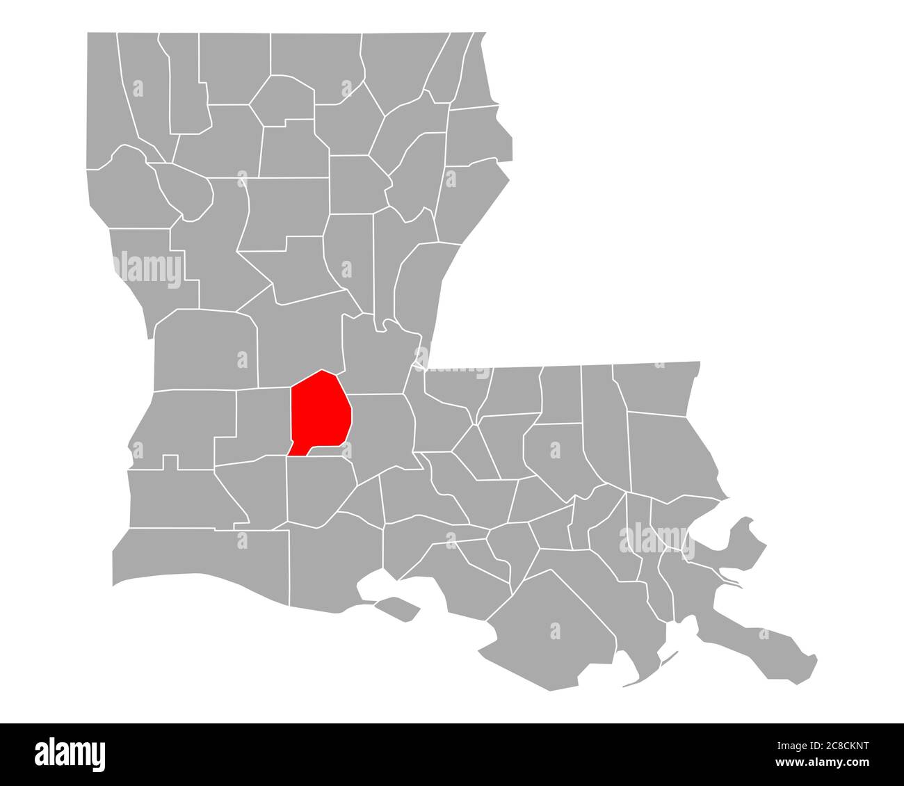 Map of Evangeline in Louisiana Stock Photo - Alamy