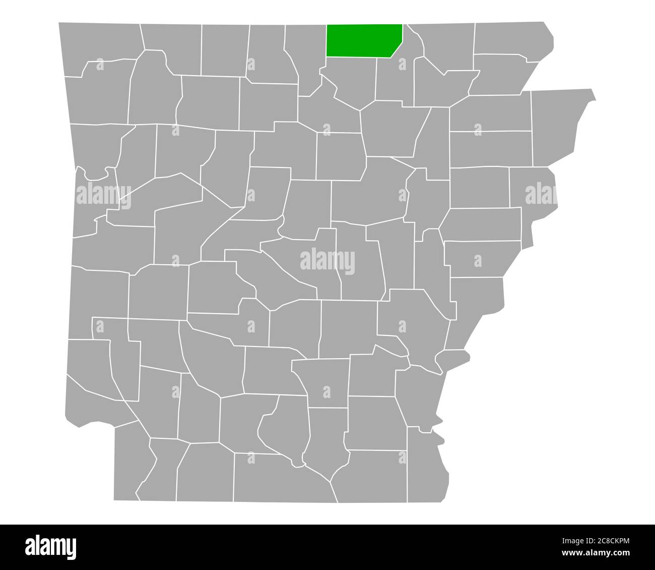 Map of Fulton in Arkansas Stock Photo - Alamy
