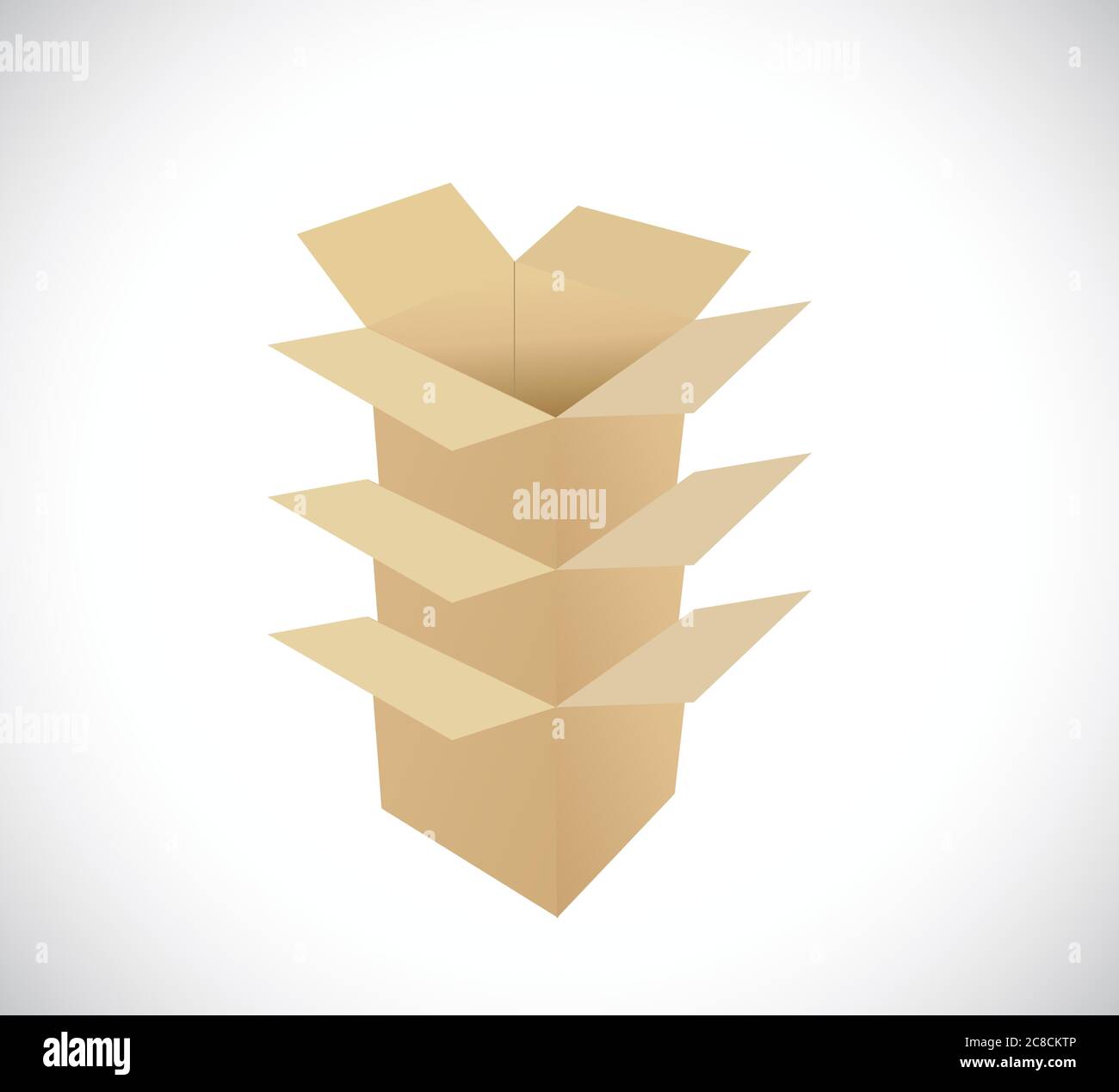 Pile of boxes. illustration design over a white background Stock Vector ...