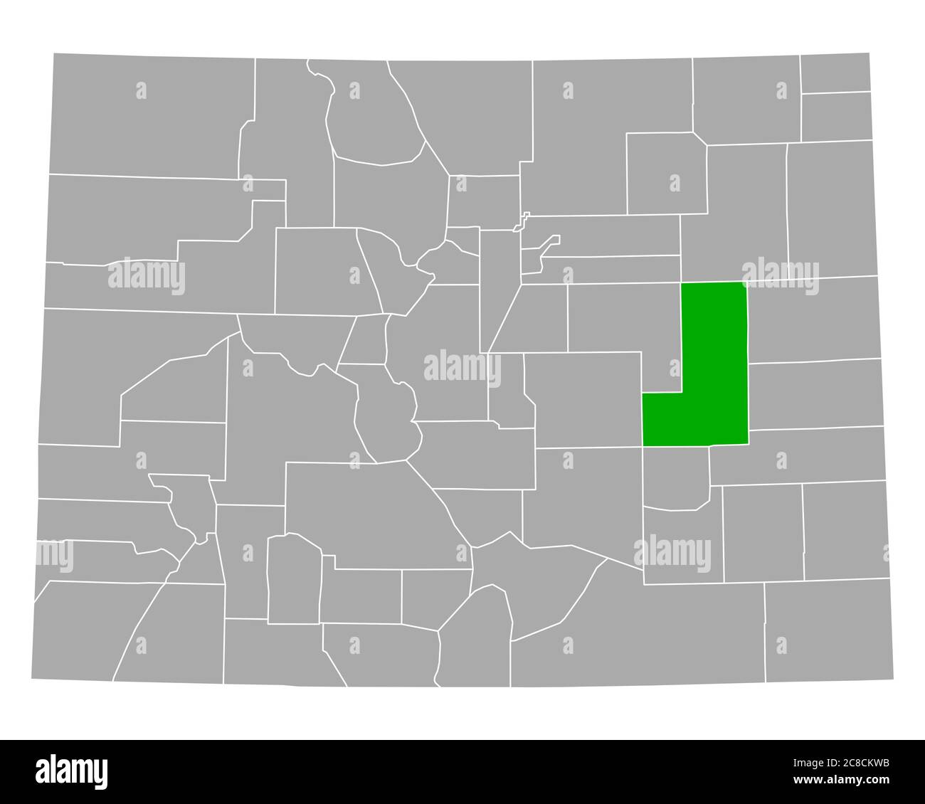 Map of Lincoln in Colorado Stock Photo - Alamy