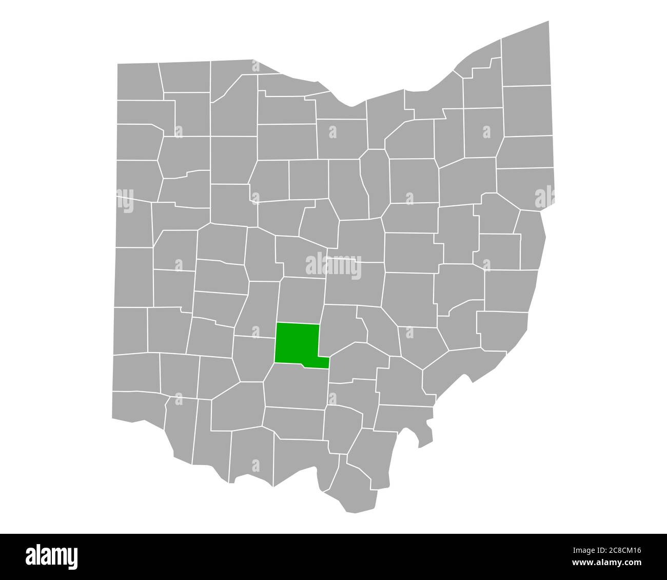 Map of Pickaway in Ohio Stock Photo - Alamy
