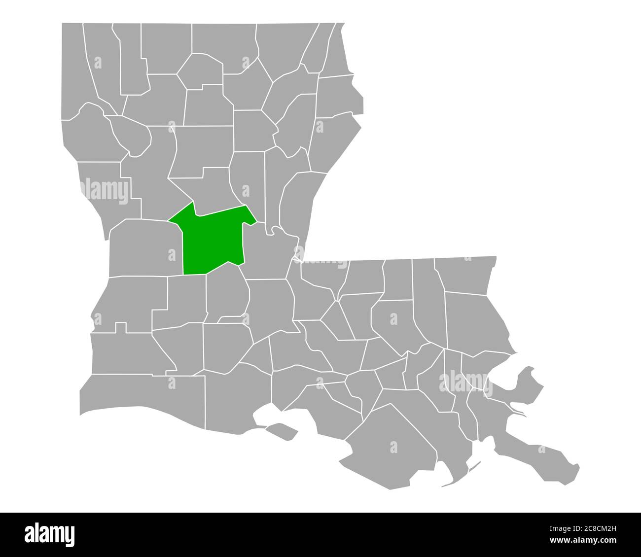 Map of Rapides in Louisiana Stock Photo - Alamy