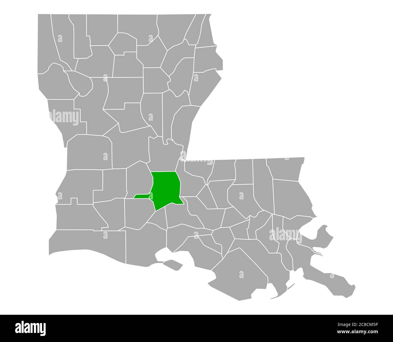 Map of St Landry in Louisiana Stock Photo - Alamy