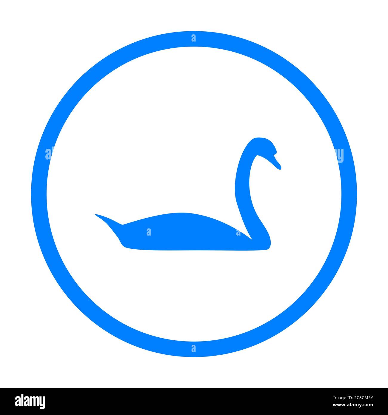 Swan and circle Stock Photo - Alamy