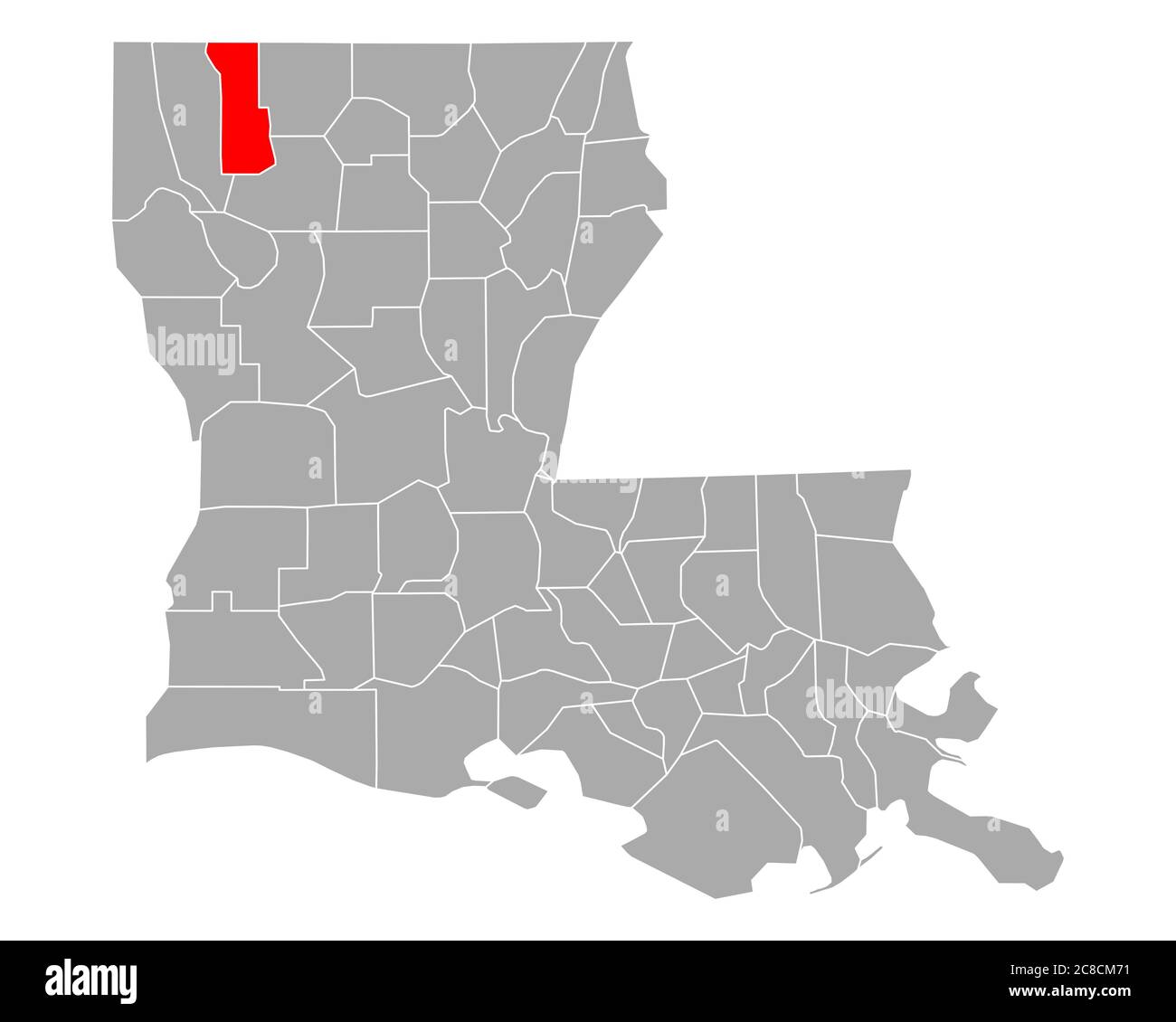 Map of Webster in Louisiana Stock Photo - Alamy