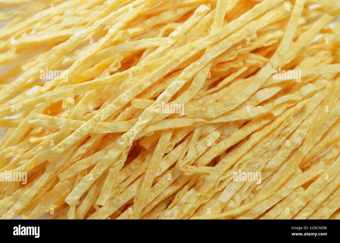 fish line snack batch on white background Stock Photo - Alamy