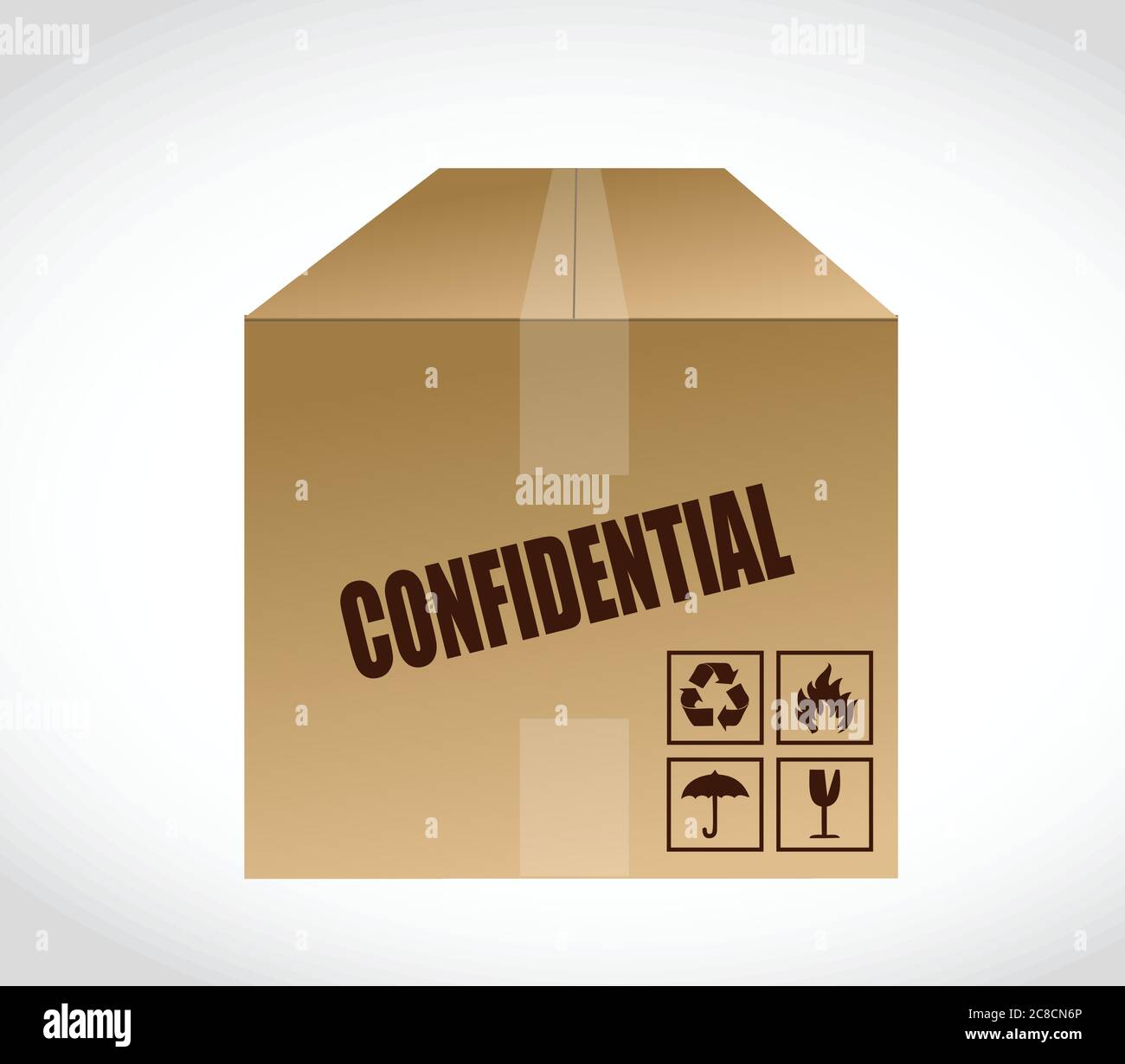 Confidential box illustration design over a white background Stock ...
