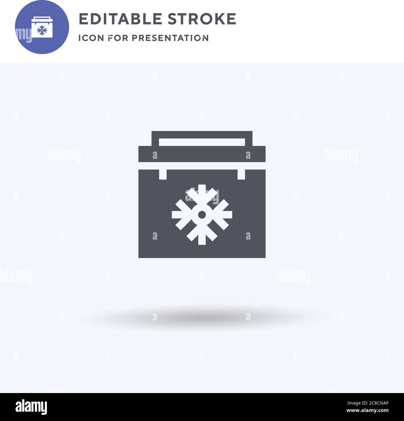 Portable Fridge icon vector, filled flat sign, solid pictogram isolated ...