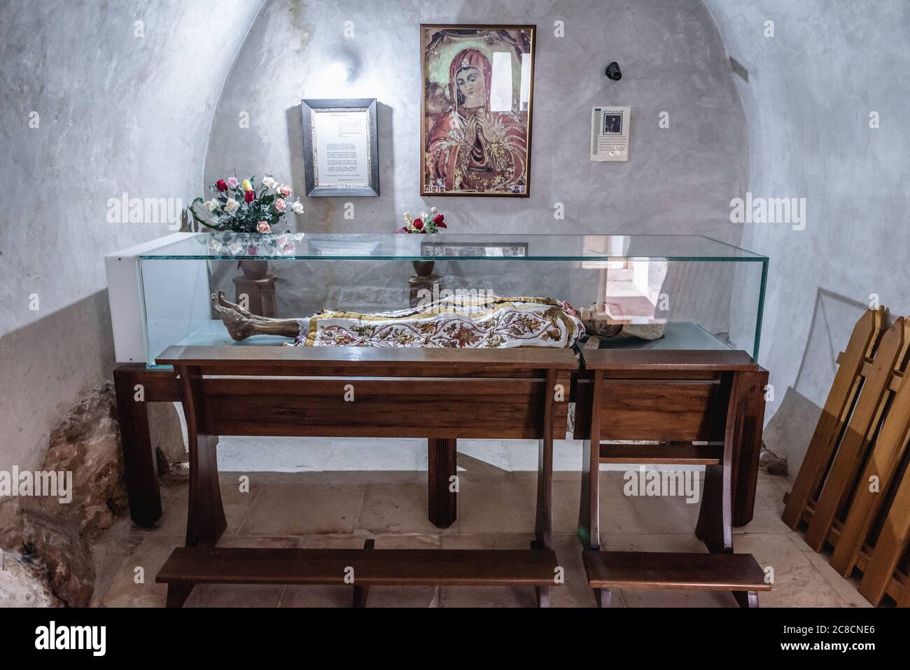 Patriarch mummified body in Our Lady of Qannoubine Monastery in Kadisha ...