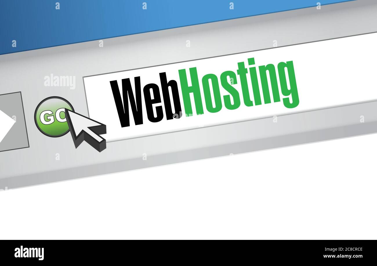 Web hosting browser sign concept illustration graphic design Stock ...