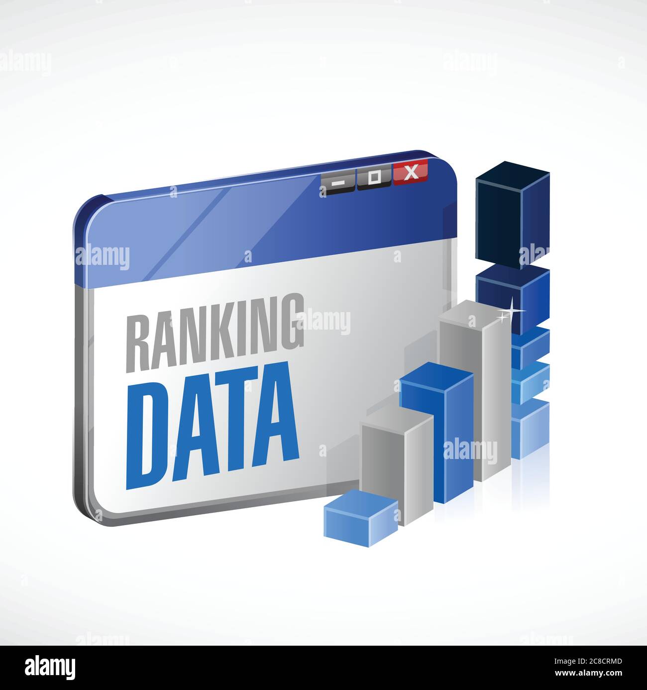 Web ranking stats business illustration design over a white background ...