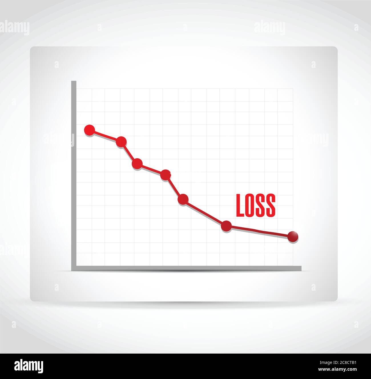Falling loss graph illustration design over a white background Stock ...