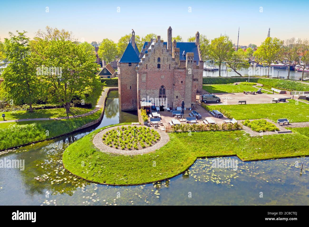 Aerial from castle Radboud in Medemblik the Netherlands Stock Photo - Alamy
