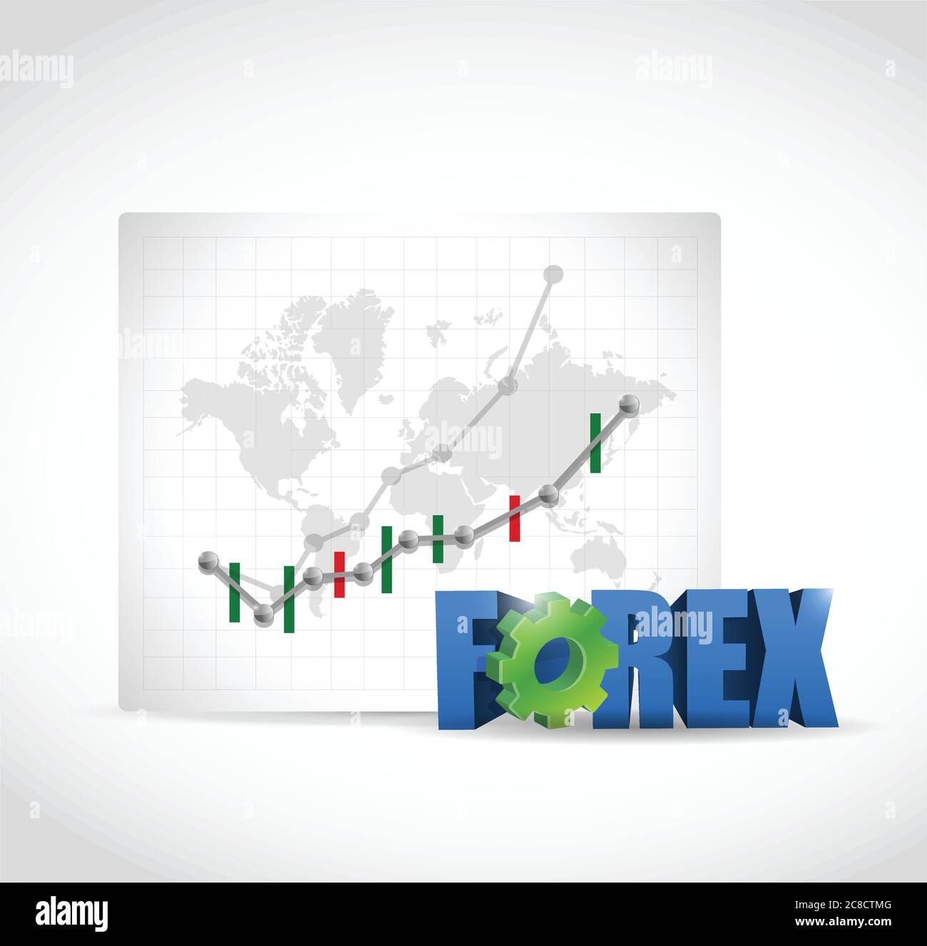 Forex business graph illustration design over a white background Stock ...