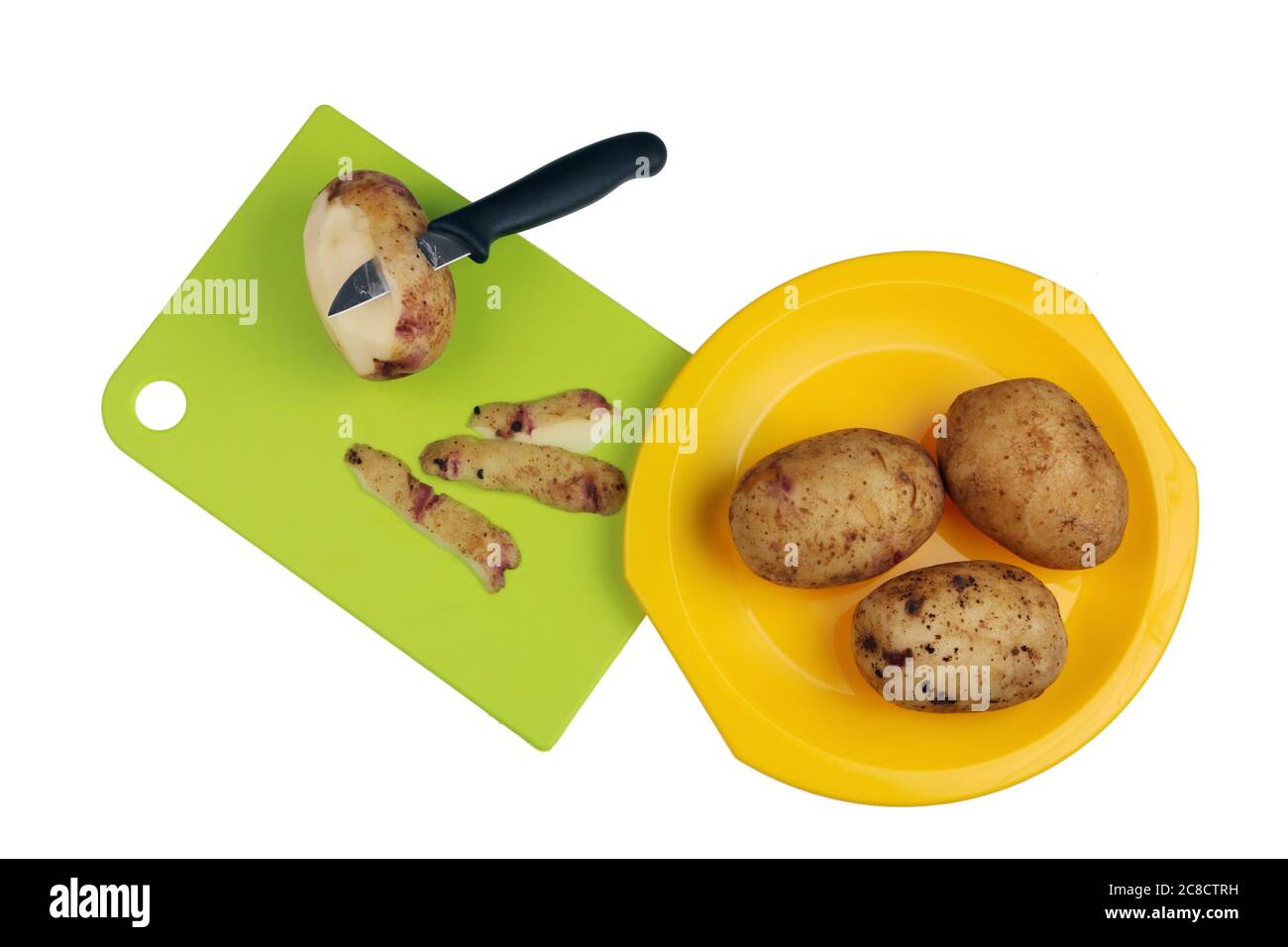 Cutting potatoes Cut Out Stock Images & Pictures - Alamy