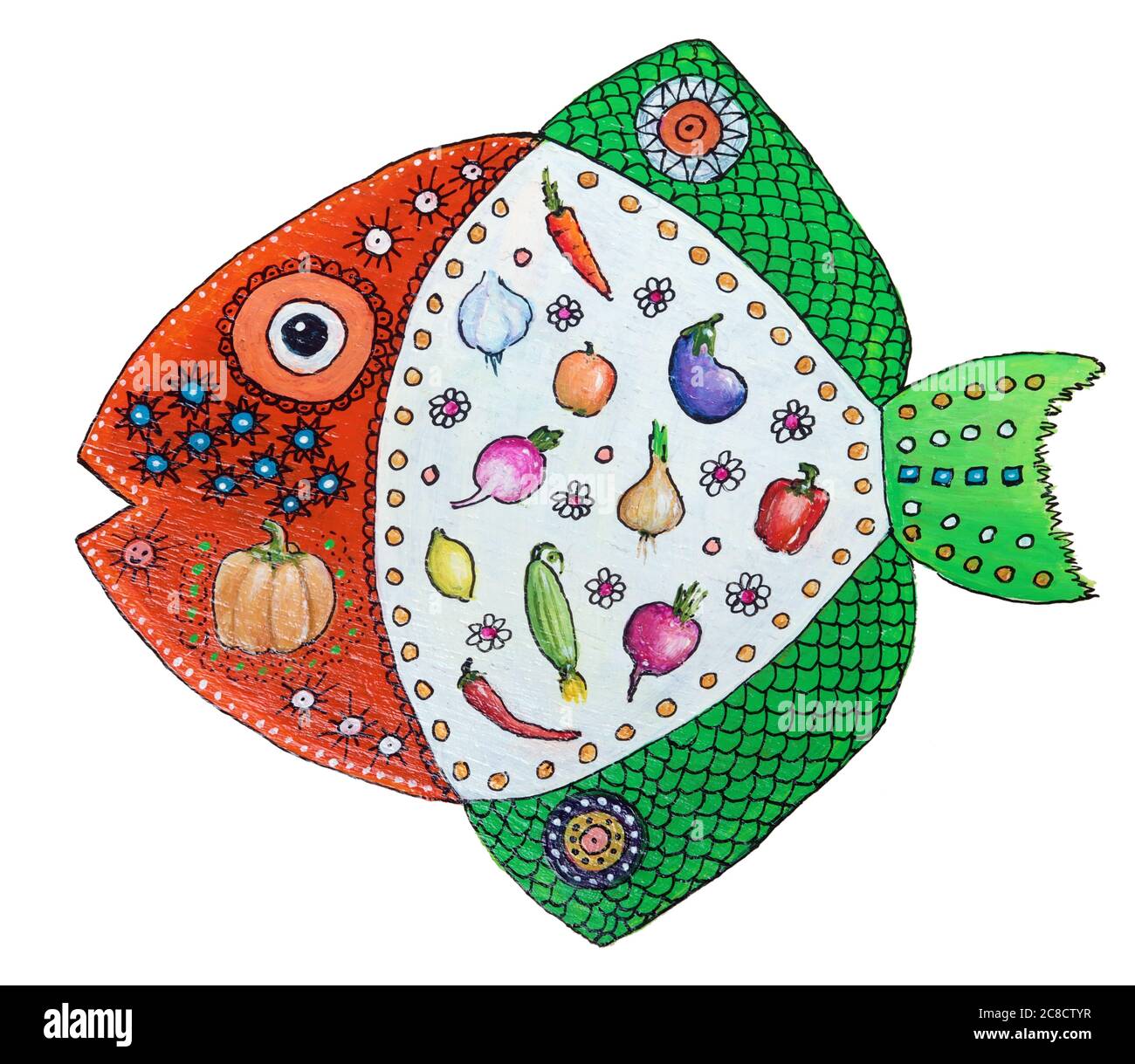 Fish cartoon illustration hi-res stock photography and images - Alamy
