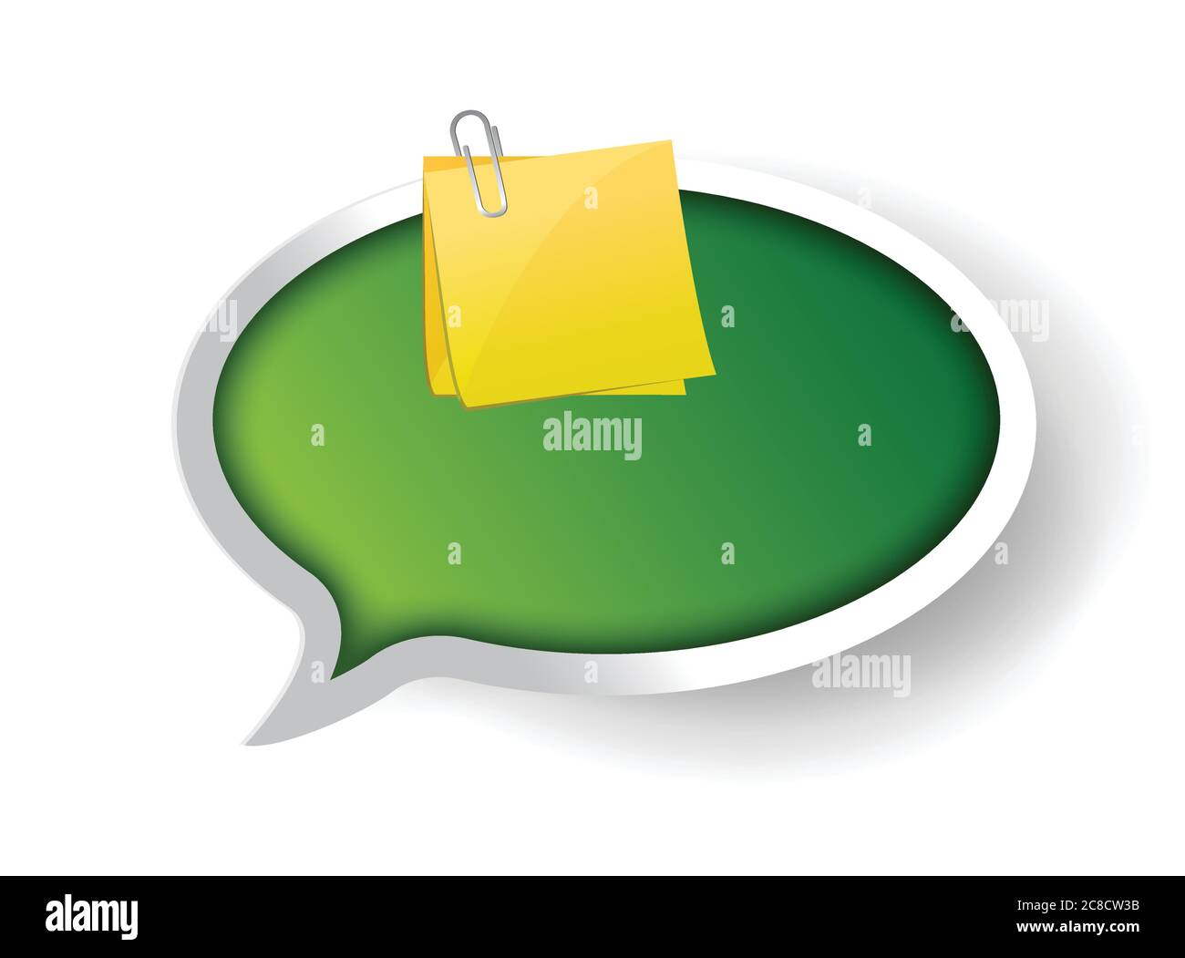 Message bubble and post it illustration design over a white background ...