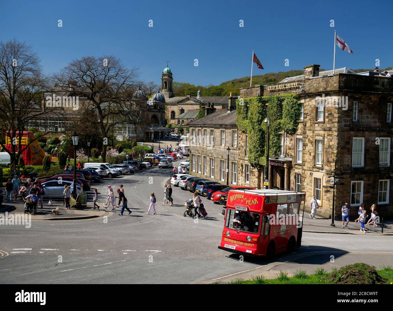 Spa town of Buxton in the Peak District Derbyshire England Stock Photo ...