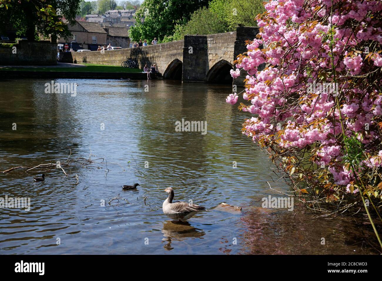 Market town of Bakewell in Derbyshire Peak District England Stock Photo ...