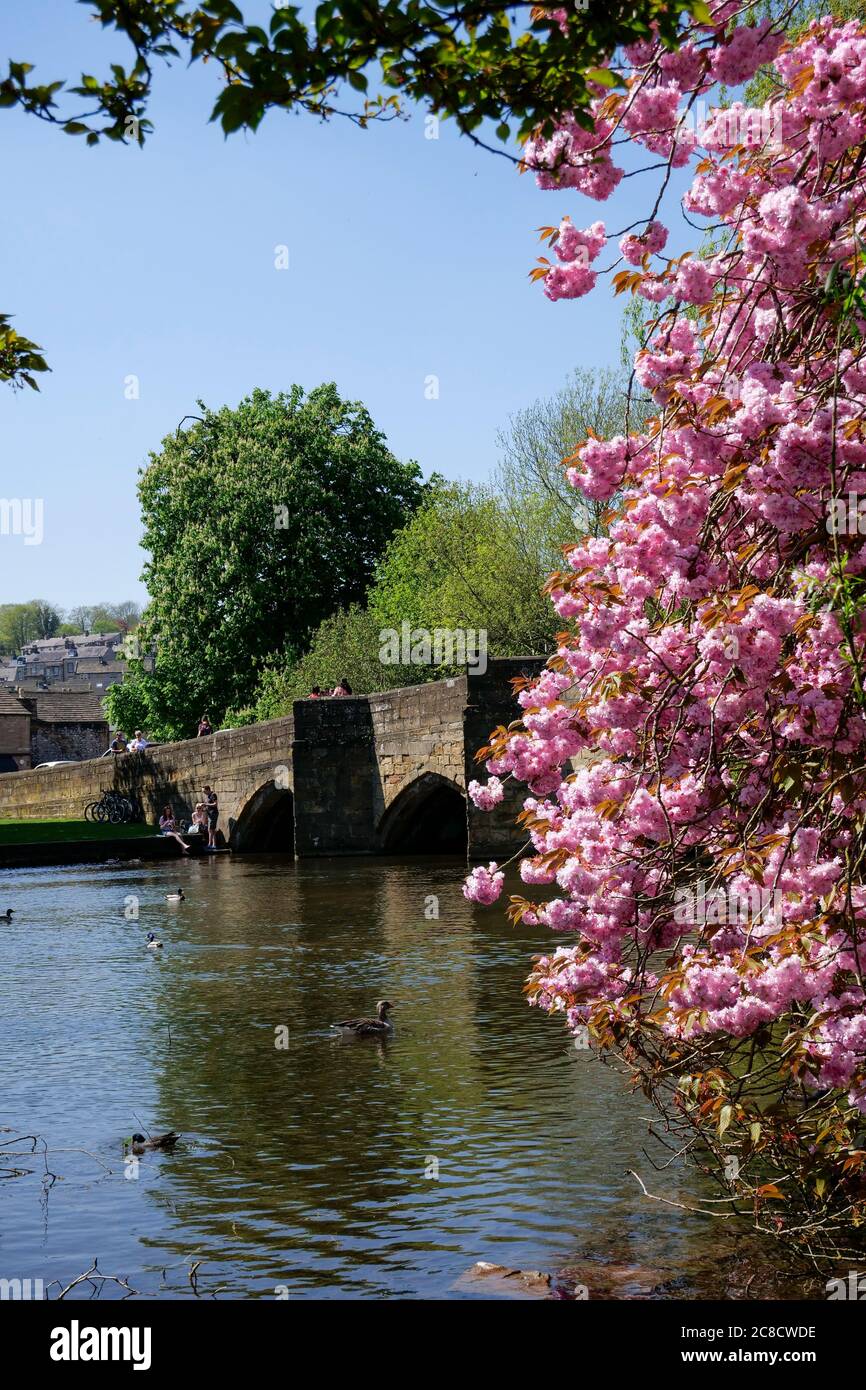 Market town of Bakewell in Derbyshire Peak District England Stock Photo ...