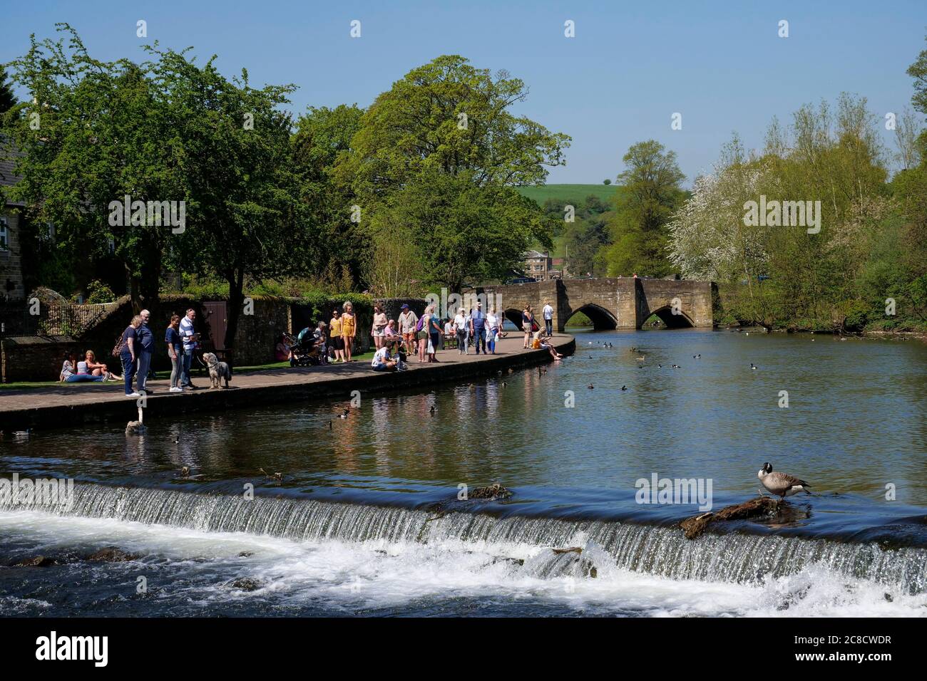 Market town of Bakewell in Derbyshire Peak District England Stock Photo ...