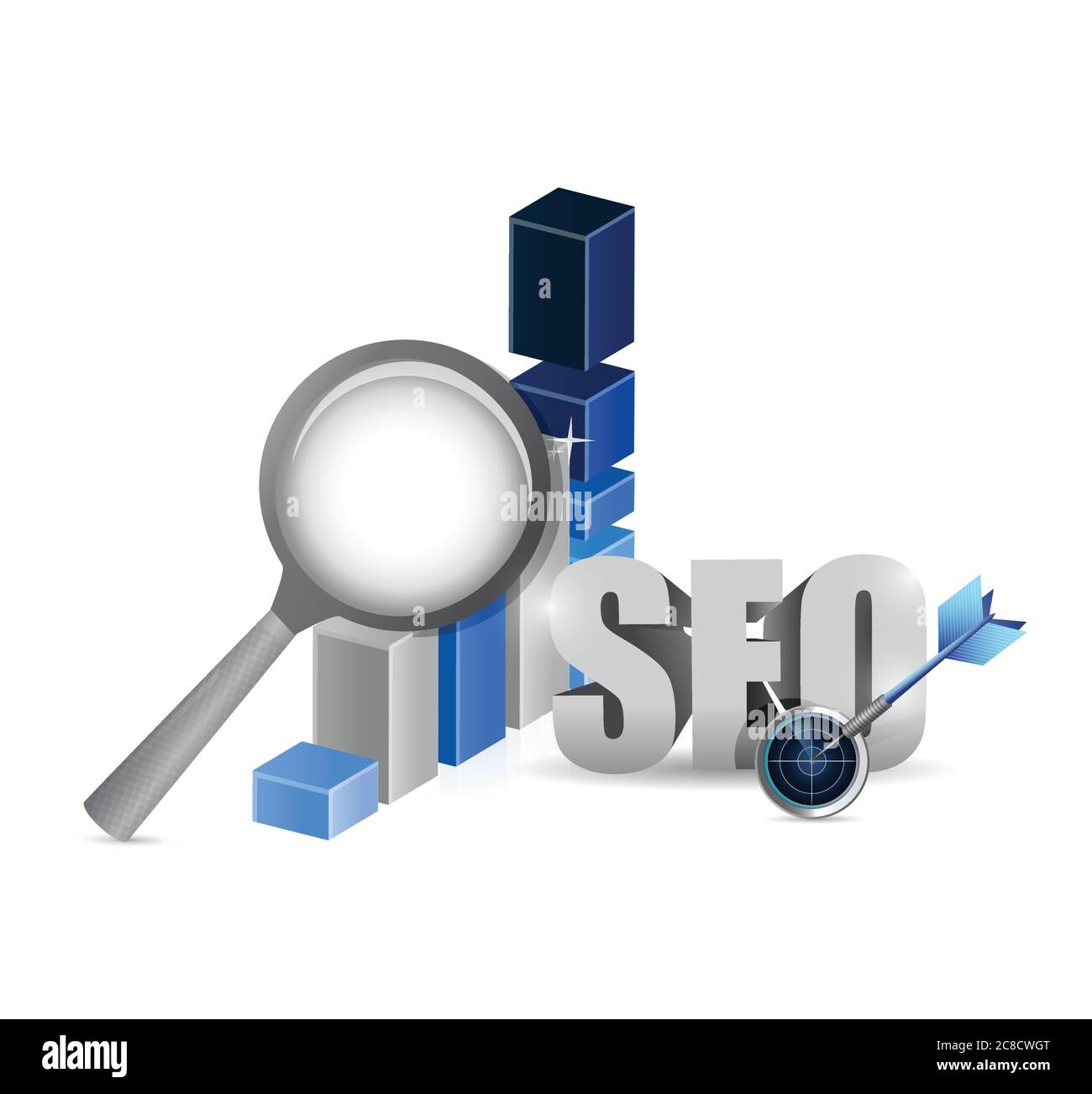 Graph business seo review illustration design over a white background ...