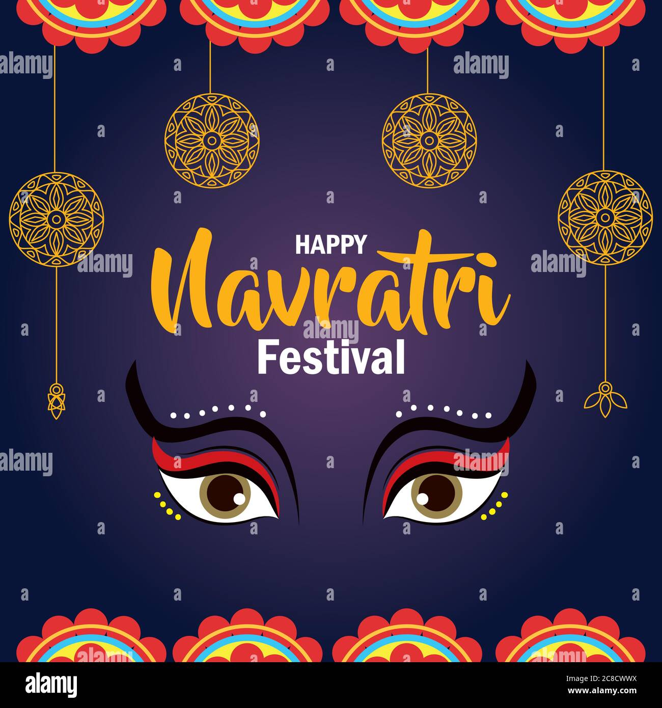 poster of happy navratri celebration Stock Vector Image & Art - Alamy