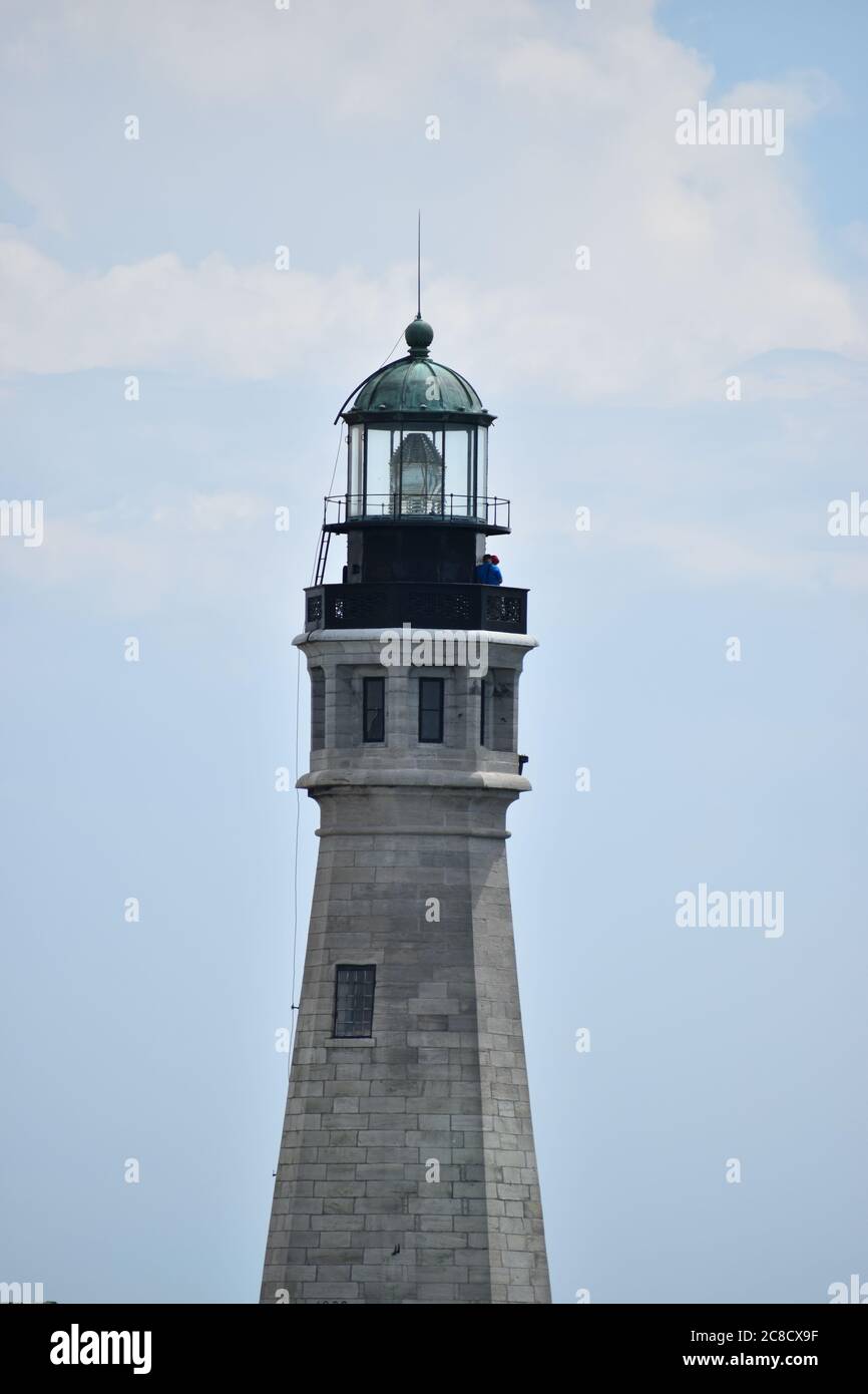 Buffalo Lighthouse on the river Stock Photo - Alamy