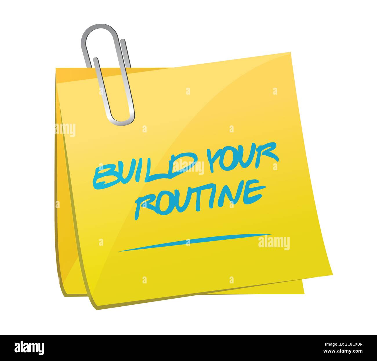 Build your routine memo post illustration design over a white ...