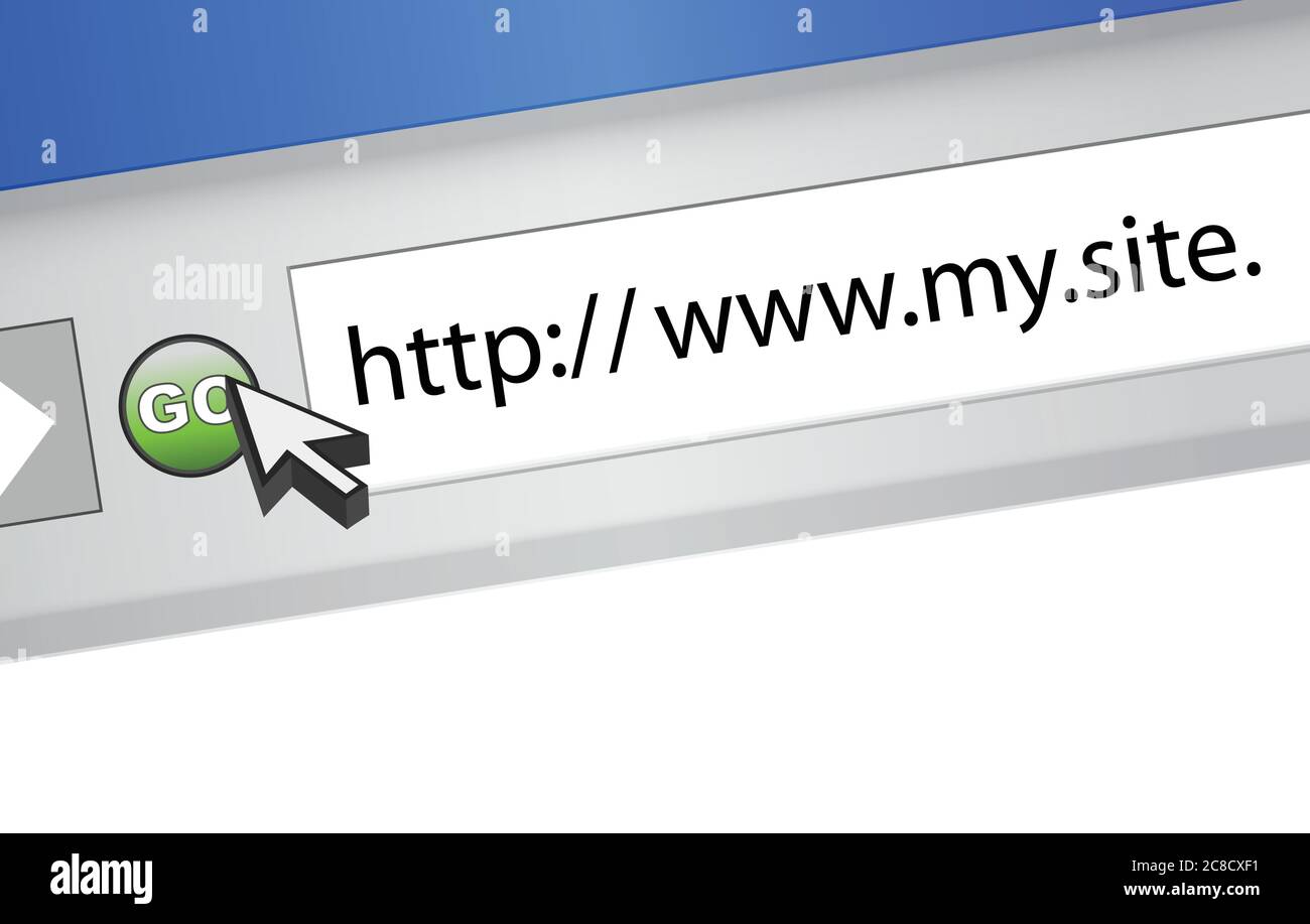 My site link message on a browser illustration design graphic Stock ...