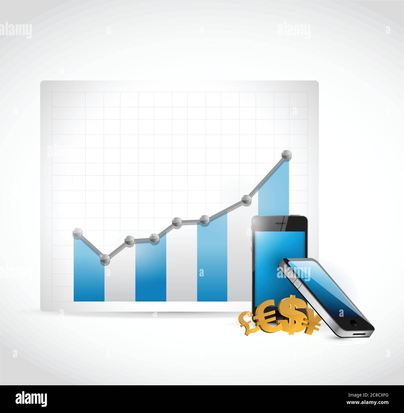 Forex business technology concept illustration design over a white ...