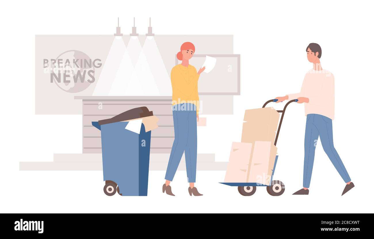 Worker reading paper Stock Vector Images - Alamy