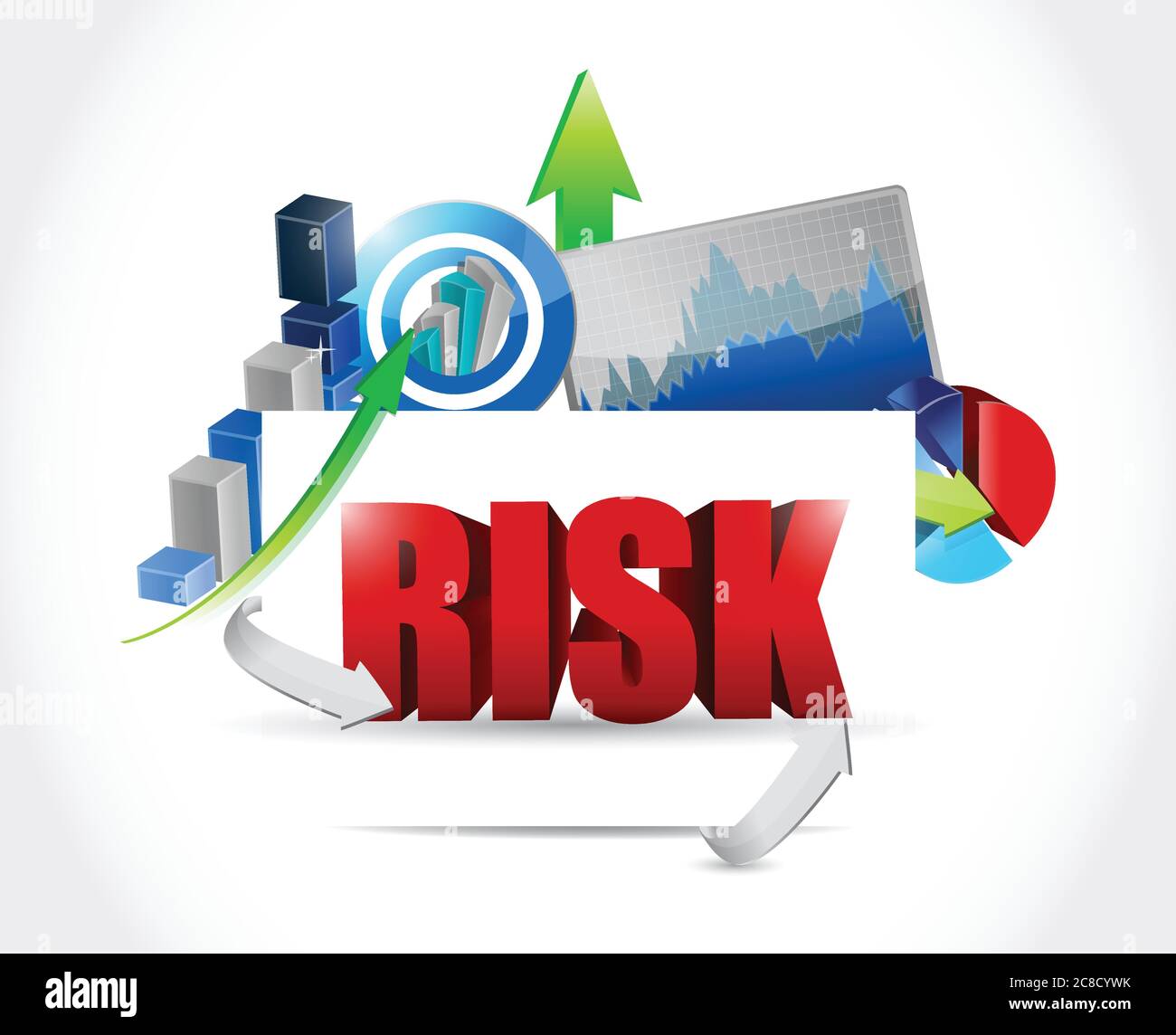 Business development message illustration design over a white ...