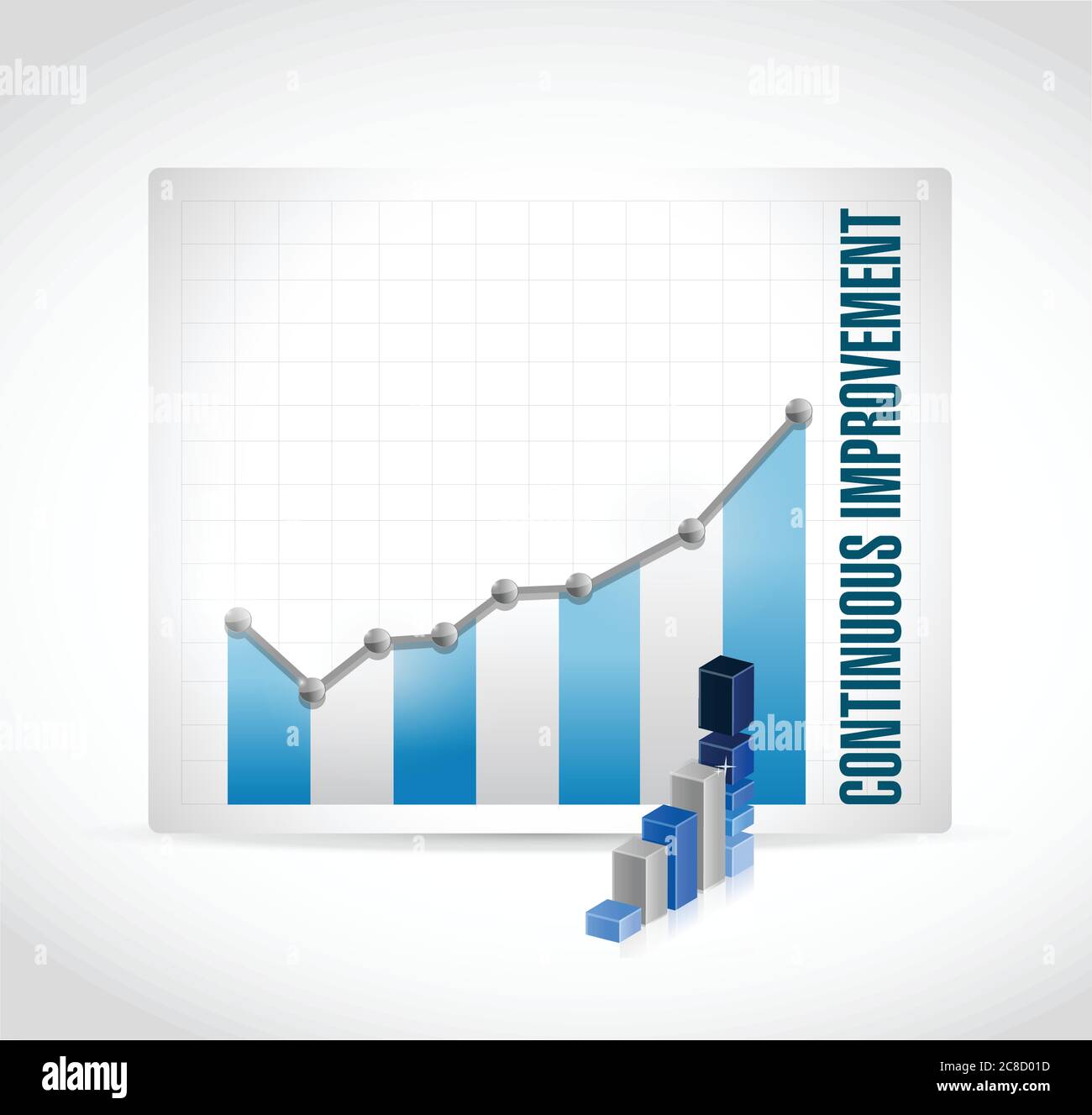 Business improve graphs illustration design over a white background ...