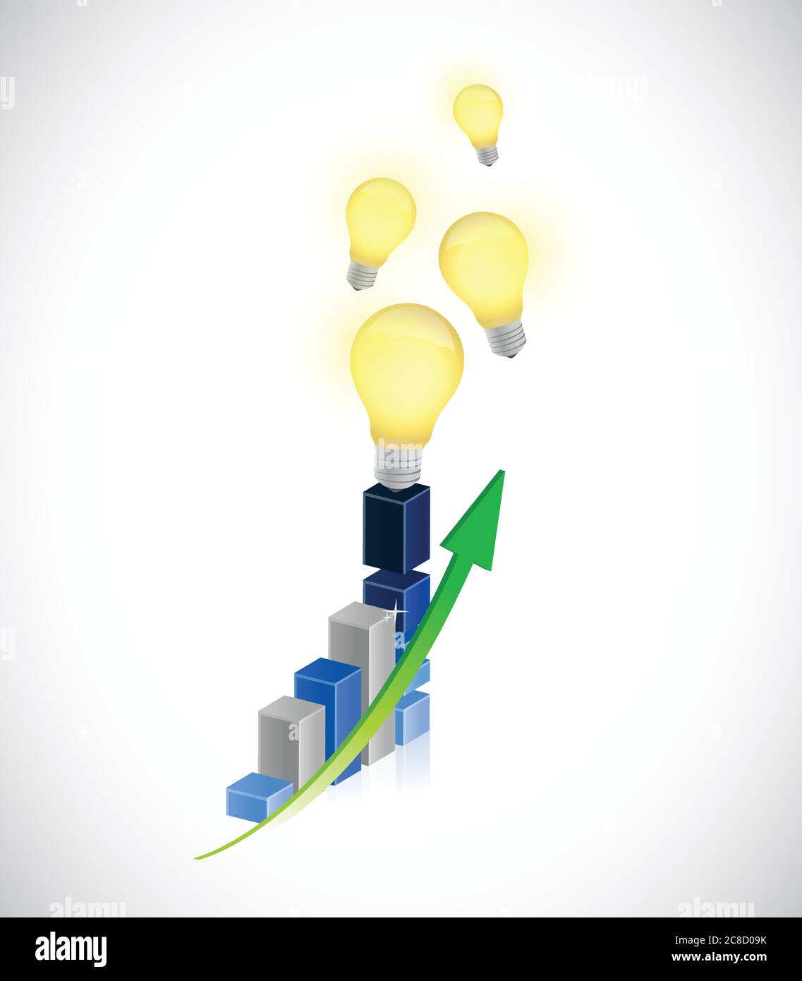 Great business ideas concept illustration design over a white ...