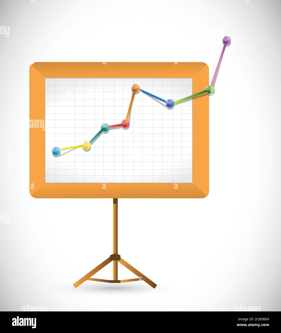 Business presentation board illustration design over a white background ...