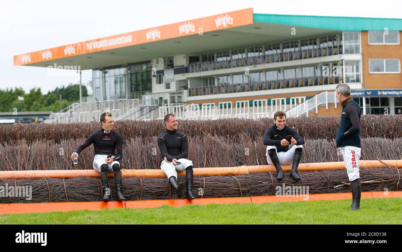 Jockey's Max Kendrick, Richie McLernon, Jonathan Burke and Alain Cawley ...