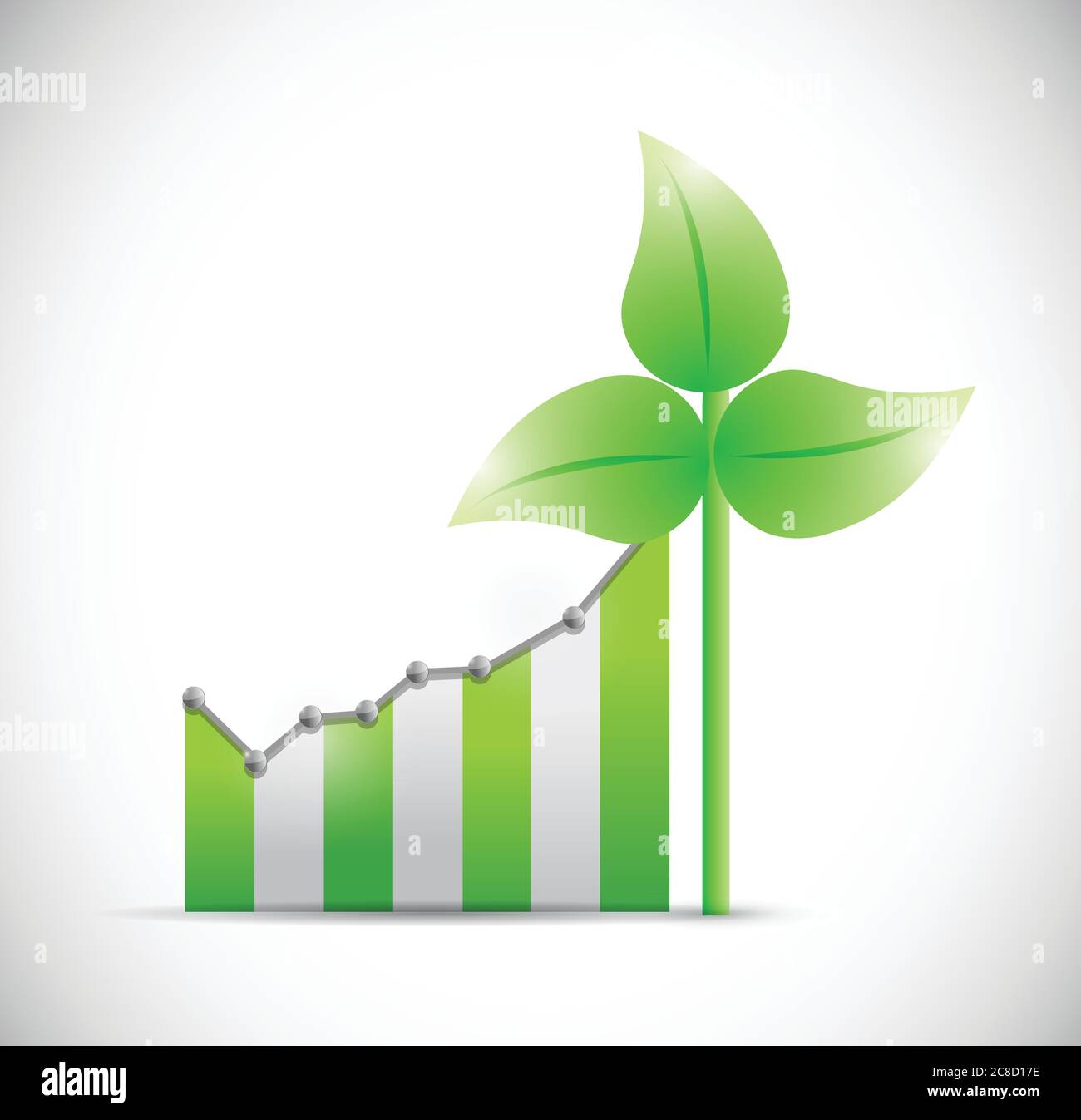 Business eco windmill graph illustration design over a white background ...