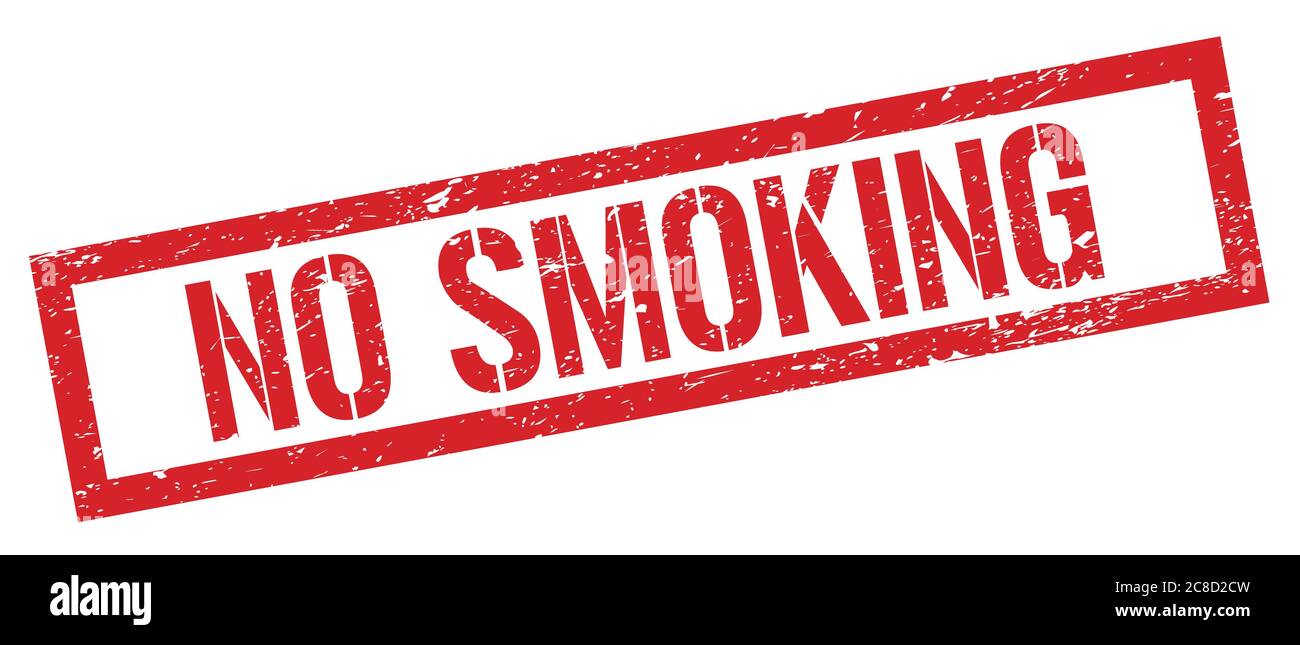 NO SMOKING red grungy rectangle stamp sign Stock Photo - Alamy