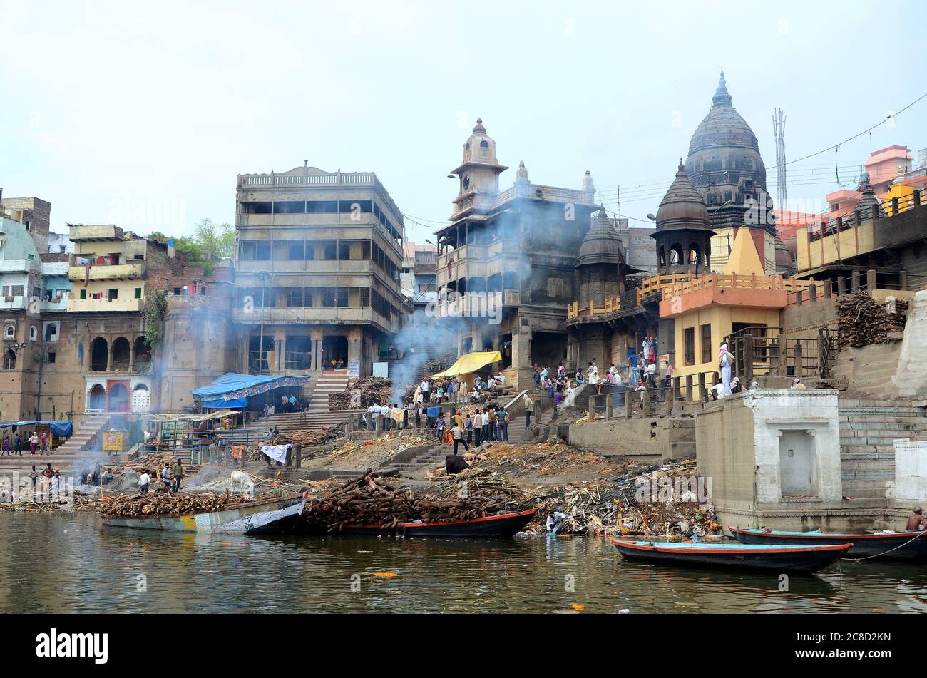 Ghats in Varanasi are riverfront steps leading to the banks of the ...