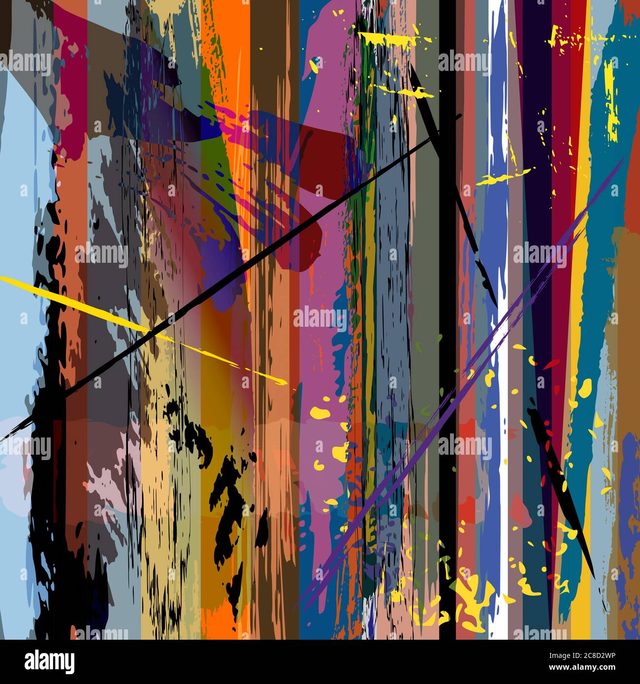 abstract background, with stripes, paint strokes and splashes Stock ...