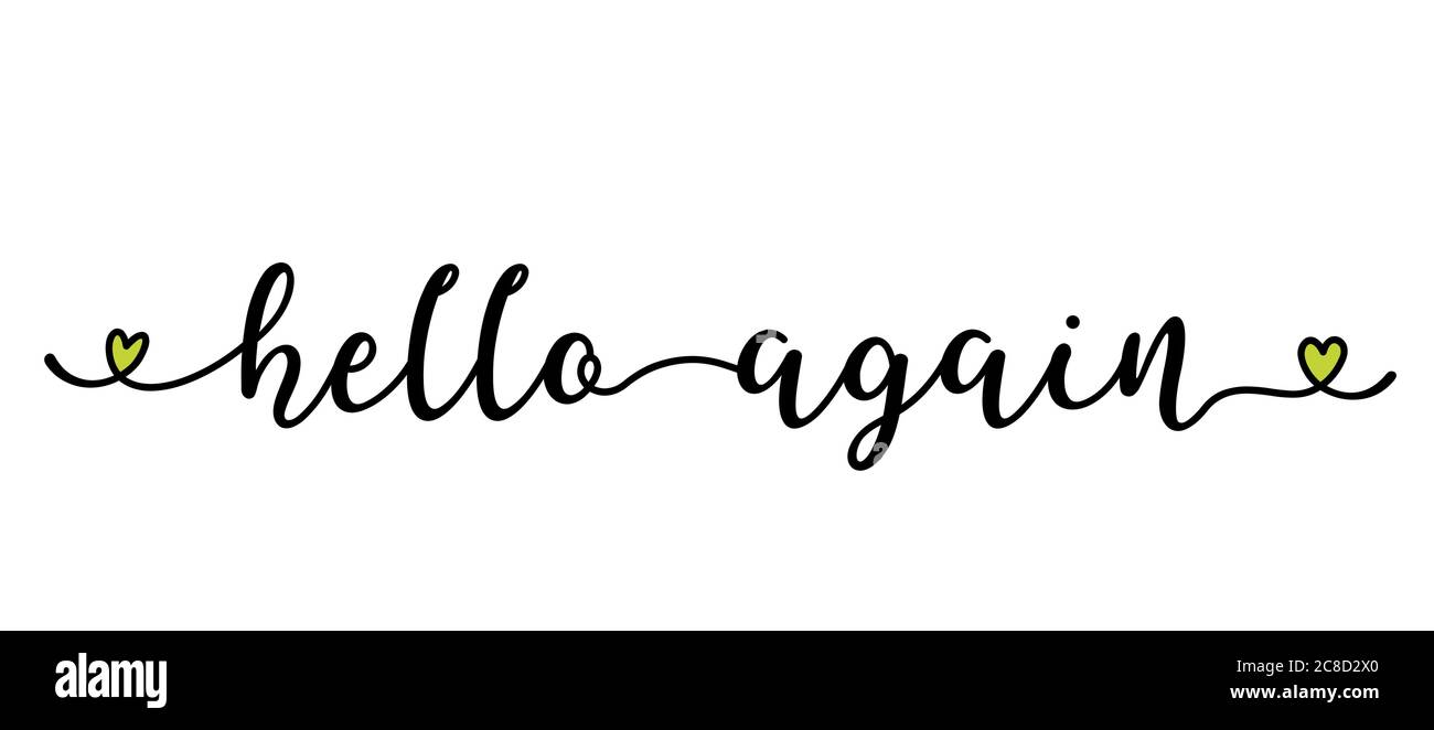 Hello again Stock Vector Images - Alamy