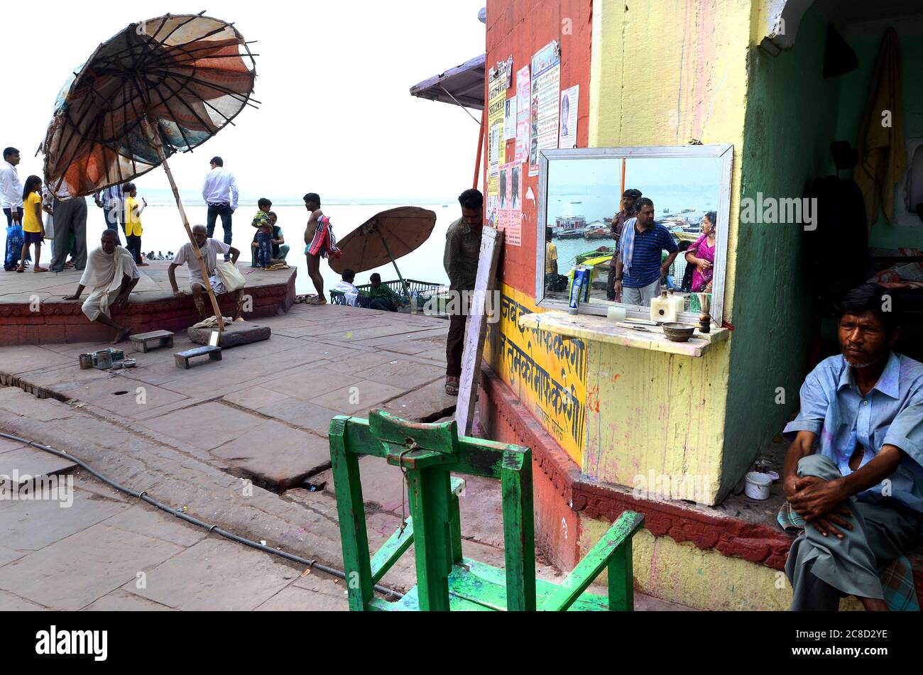 Ghats in Varanasi are riverfront steps leading to the banks of the ...