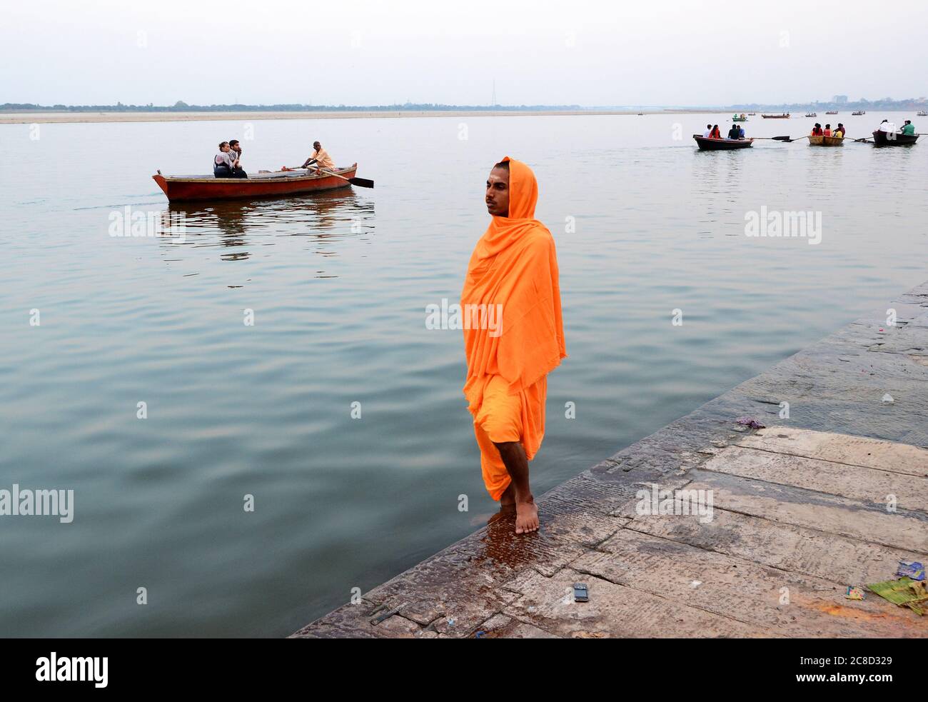 Ghats in Varanasi are riverfront steps leading to the banks of the ...